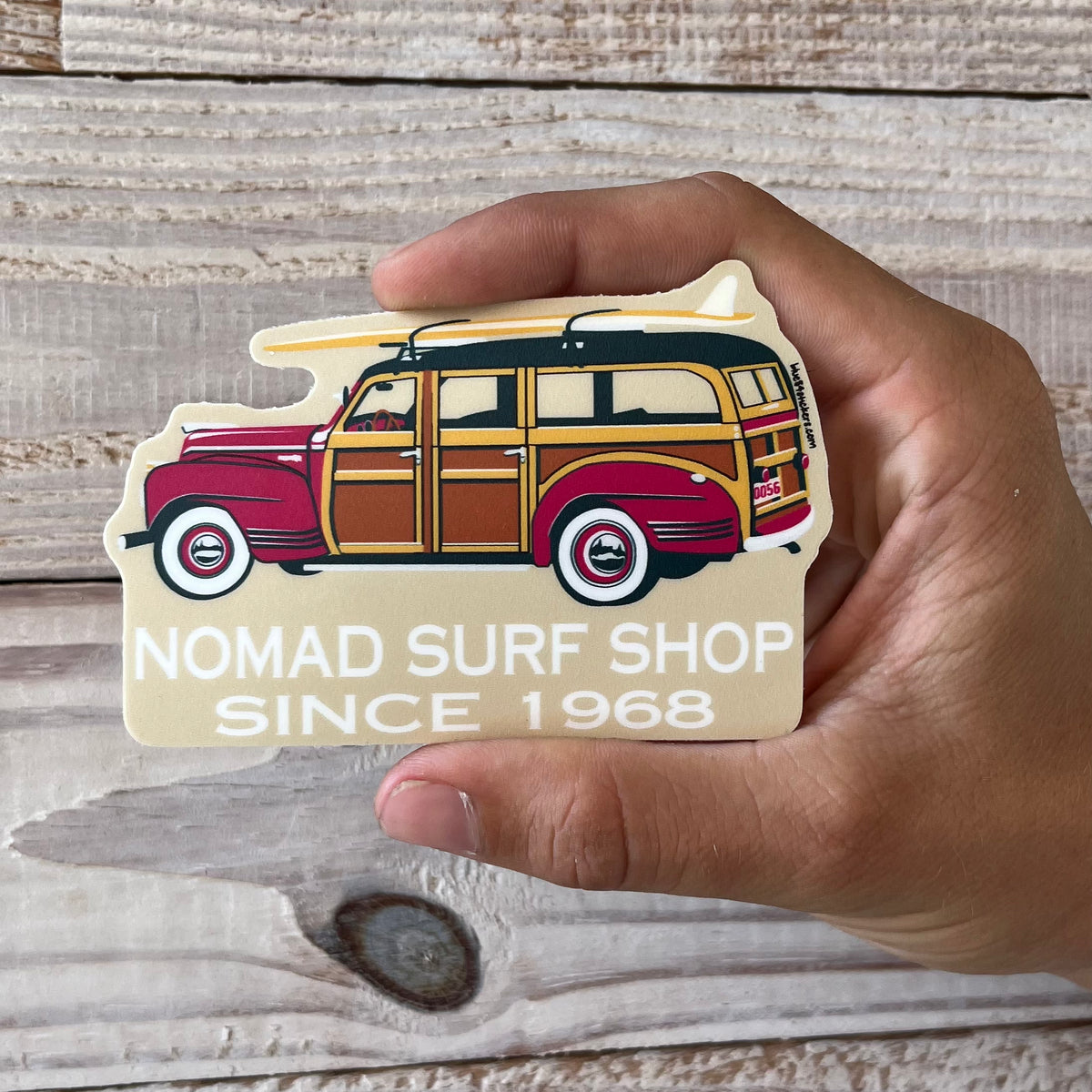 Nomad Classic Woody Sticker – Nomad Surf Shop