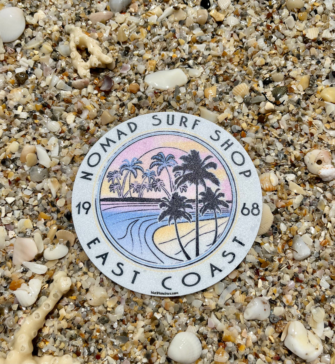 Nomad East Coast Sticker – Nomad Surf Shop