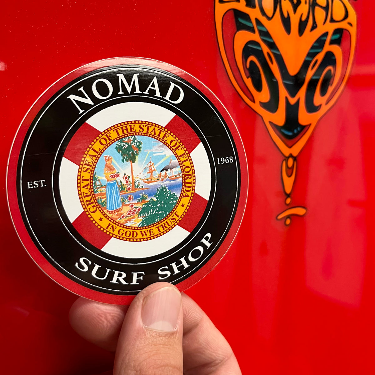 Nomad Surf Florida Flag Cross Sticker – Nomad Surf Shop