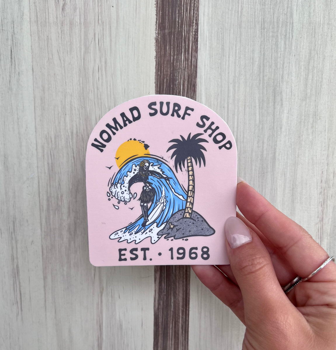 Nomad Bones and Barrels Sticker – Nomad Surf Shop